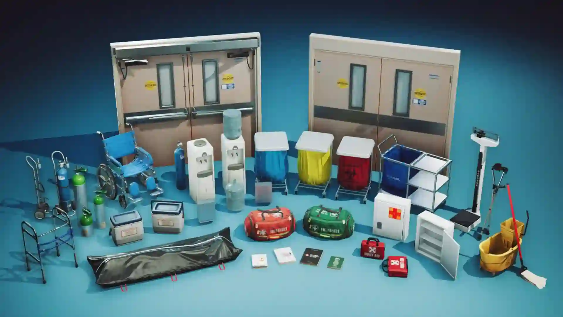 Modern Hospital Props VOL 1 4.26 | Game Assets Free